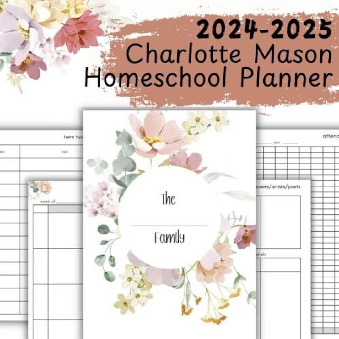 2024-2025 Charlotte Mason Homeschool Planner Editável Planejamento de ...