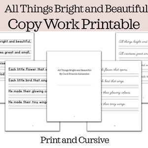 Copy Work Copywork Printables Homeschool Copy Work Printables ...