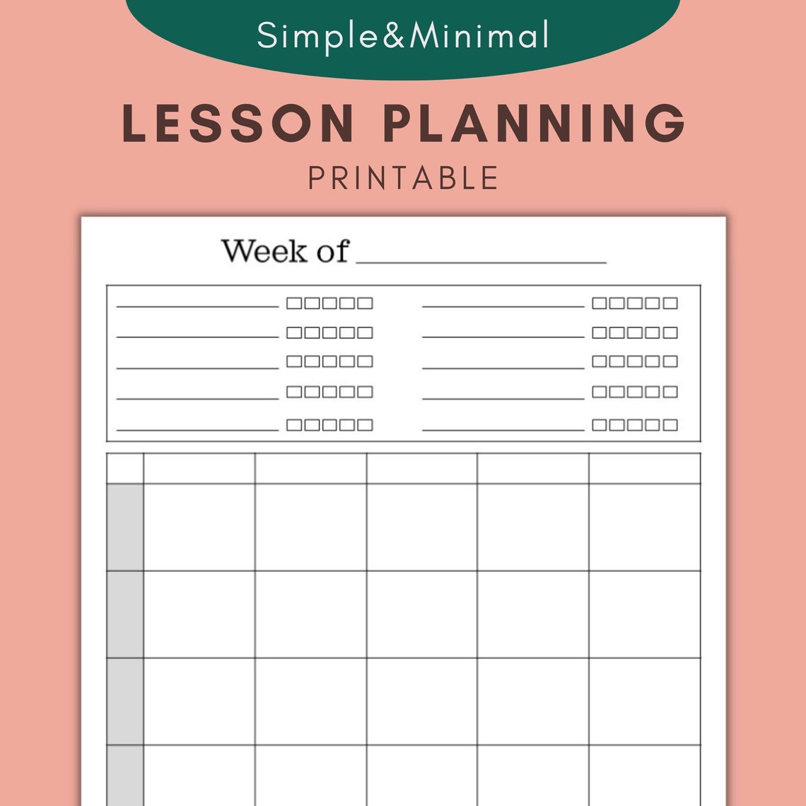 Homeschool Lesson Planning Printable Homeschool Weekly Planning ...