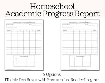 Printable Progress Report - Etsy
