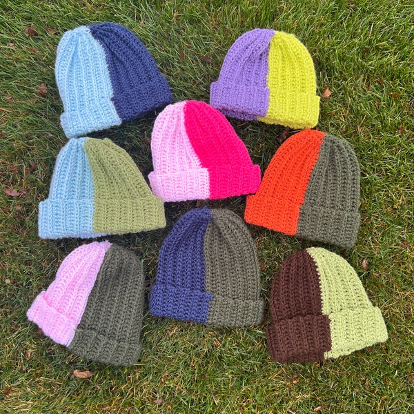 Two Color Hat - Etsy