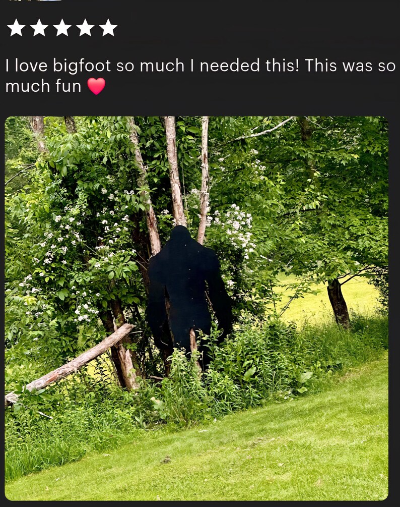 Life-size Bigfoot Yard Stencil – Sasquatch Lawn Silhouette – Garden Art ...