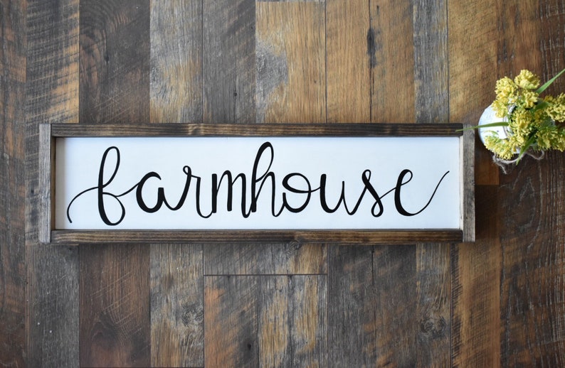 Farmhouse Sign Farmhouse Wood Sign Rustic Sign Framed | Etsy