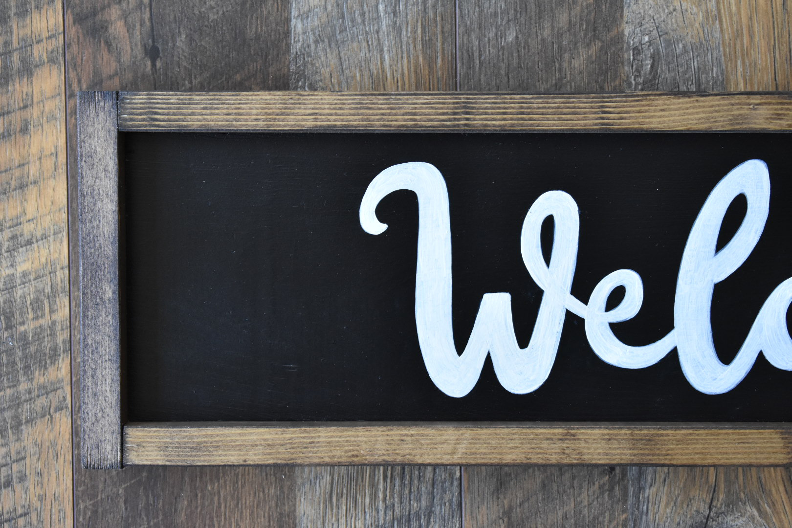 Welcome Sign Wood Welcome Sign Black and White Welcome | Etsy