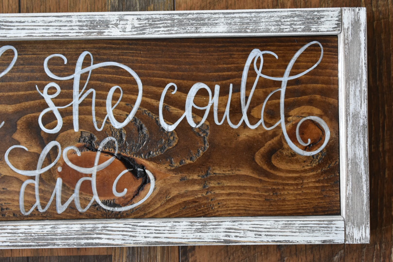 She Believed She Could so She Did - Wood Sign for Girls - Inspirational ...