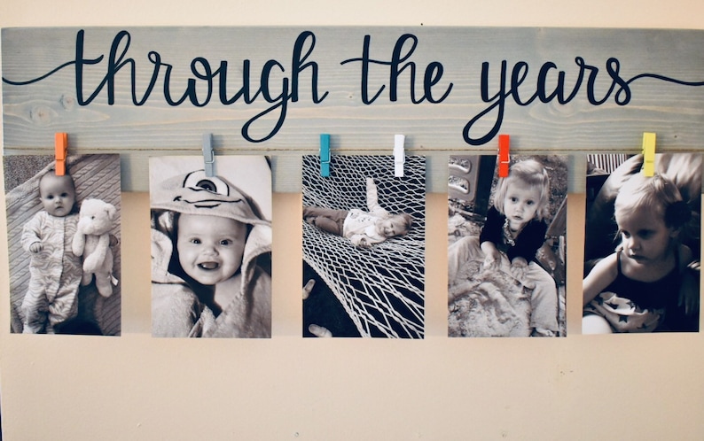 Through the Years Sign Picture Display Child Art Display - Etsy