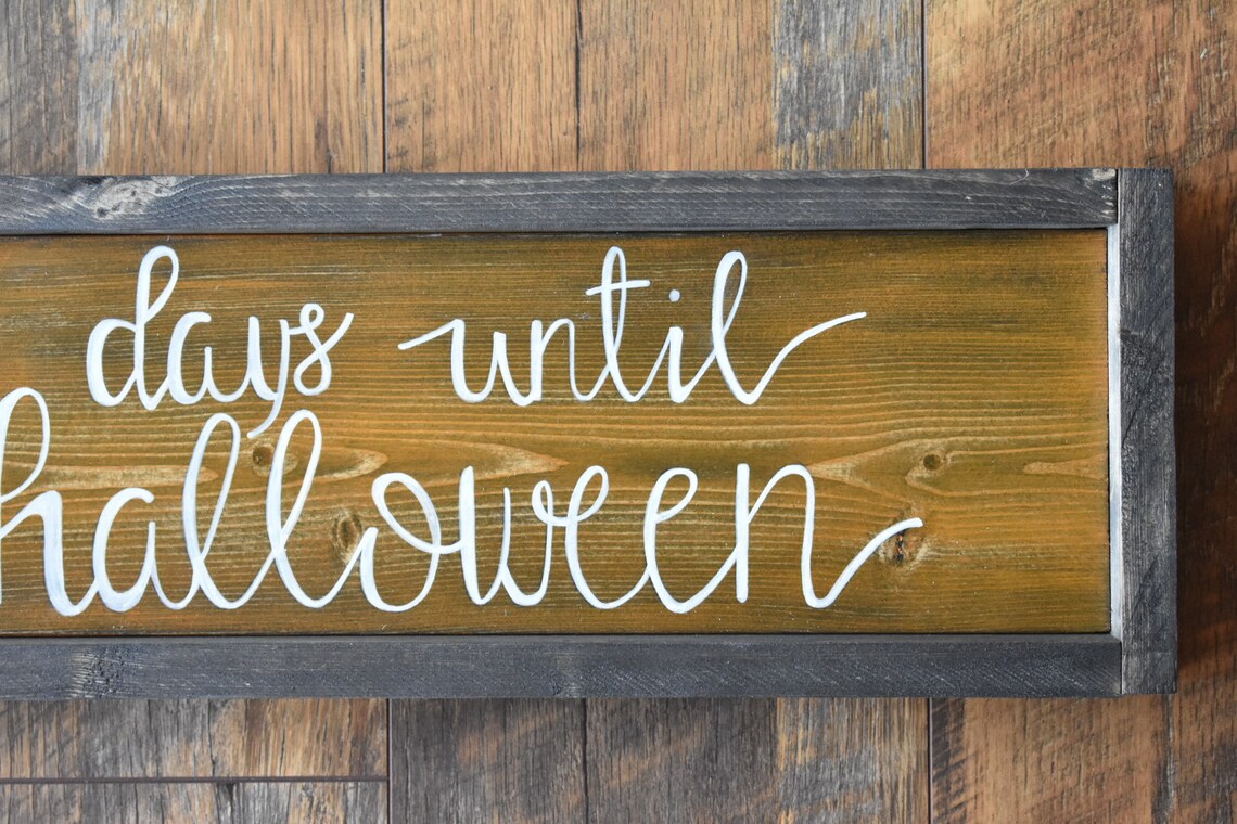Halloween Countdown Sign - Chalkboard Halloween Sign - Days Until ...