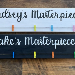 Child Masterpiece Sign - Look What I Made Sign - Child Art Display Sign ...