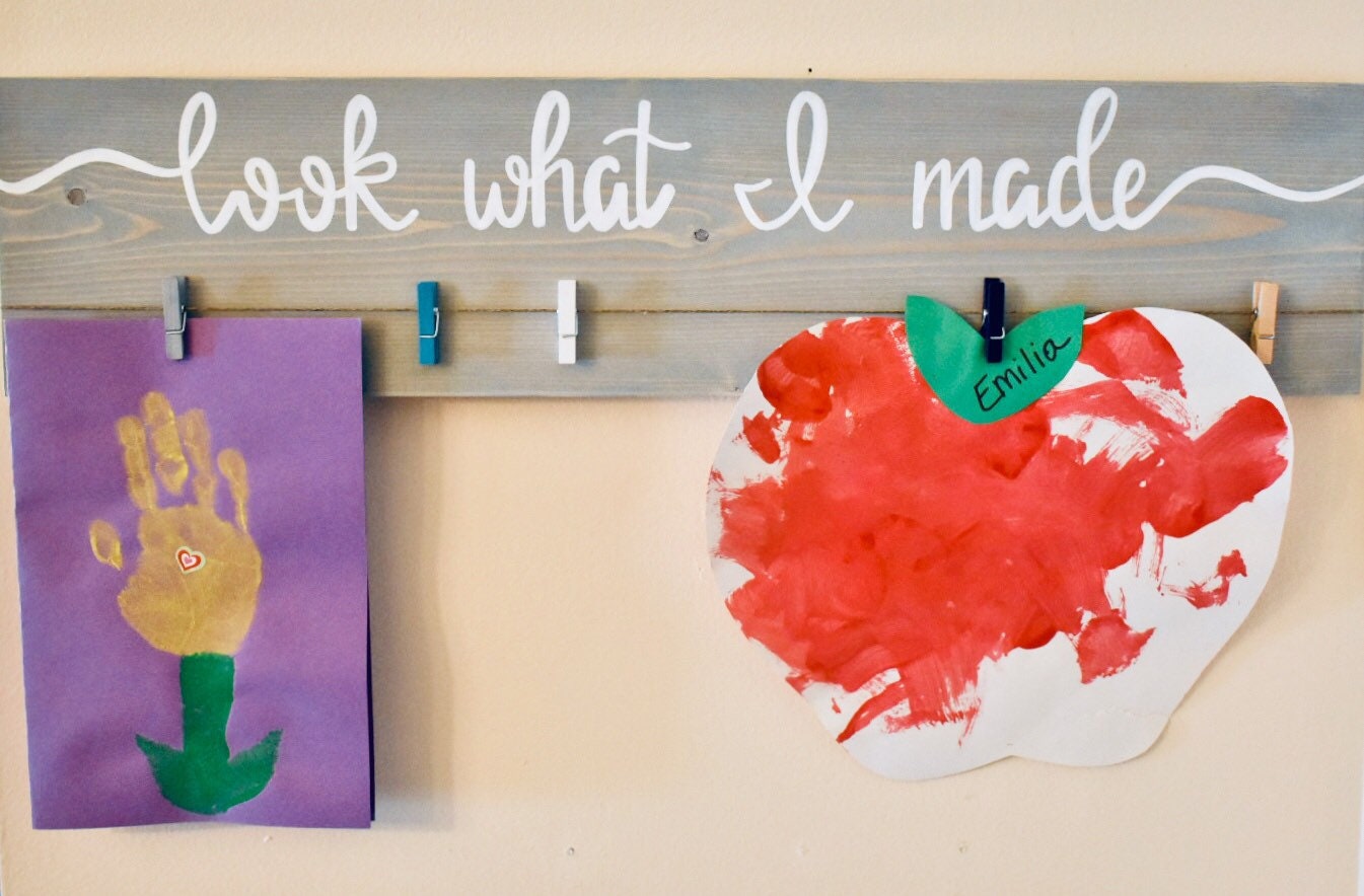 Look What I Made Sign Child Art Sign Kids Name Sign | Etsy
