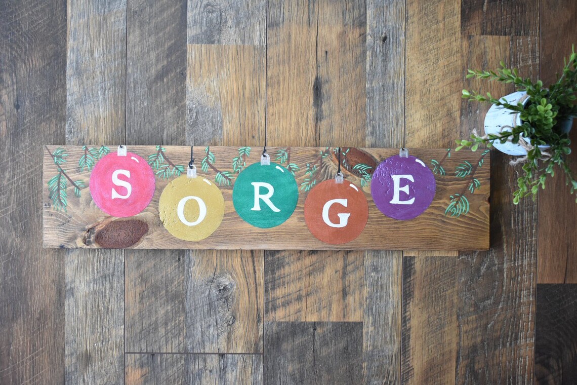 Personalized Christmas Sign - Christmas Last Name Sign - Chstomized ...
