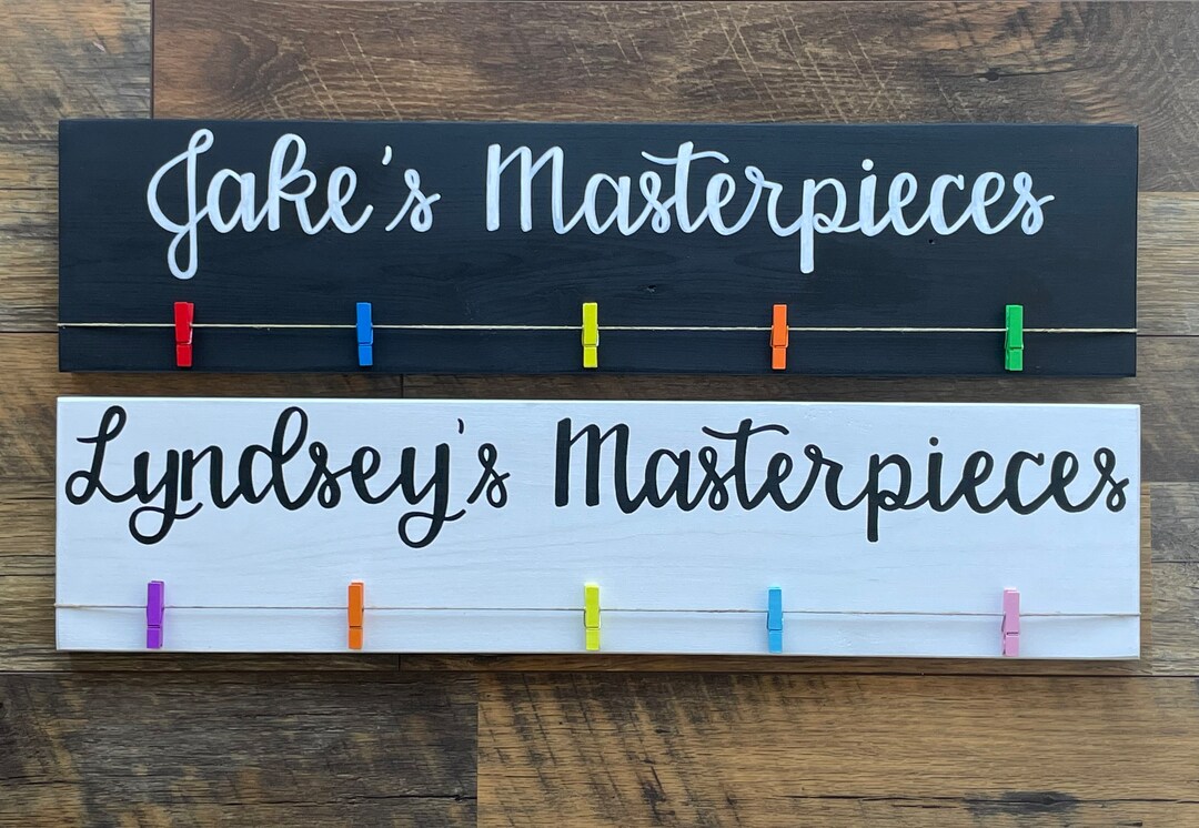 Child Masterpiece Sign - Look What I Made Sign - Child Art Display Sign ...