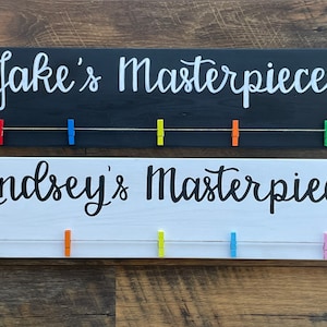 Child Masterpiece Sign Look What I Made Sign Child Art Display Sign ...