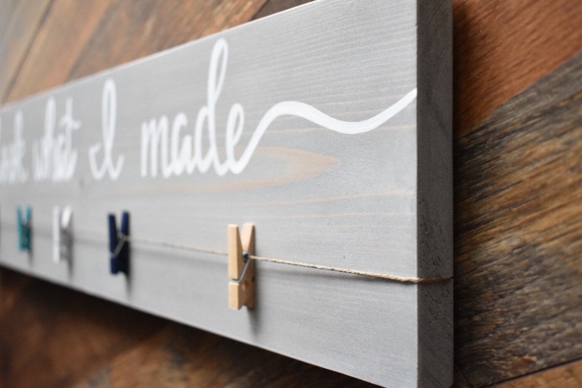 Look What I Made Sign Child Art Sign Kids Name Sign - Etsy