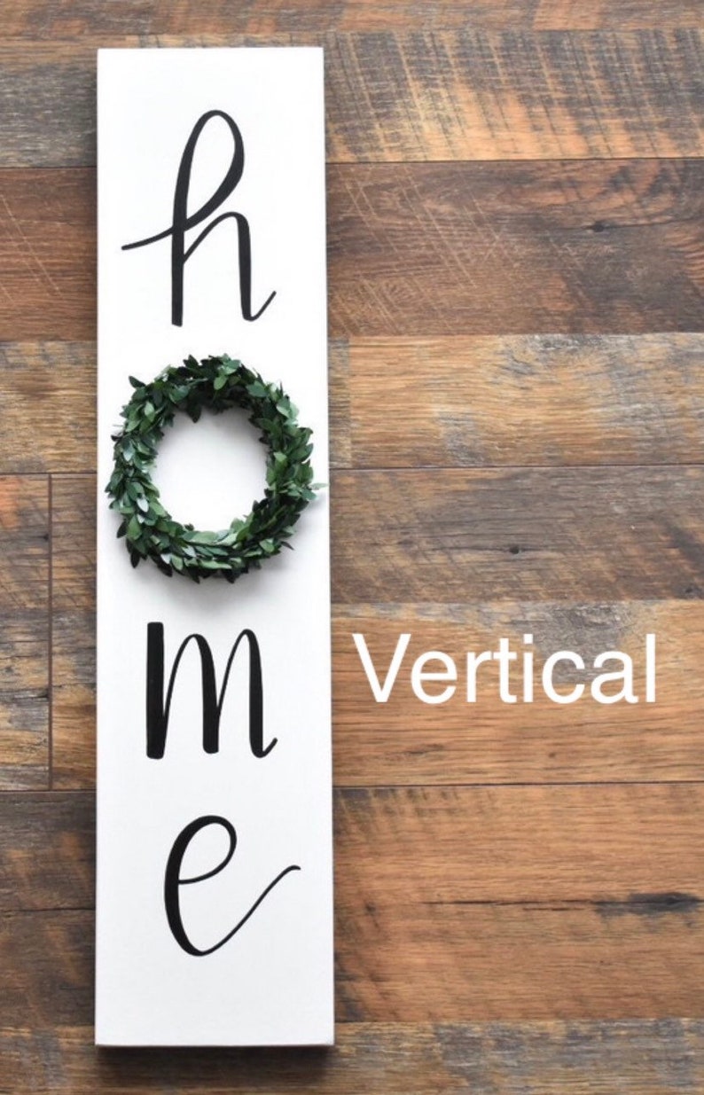 Home Sign With Wreath Home Sign Wreath Sign Farmhouse - Etsy