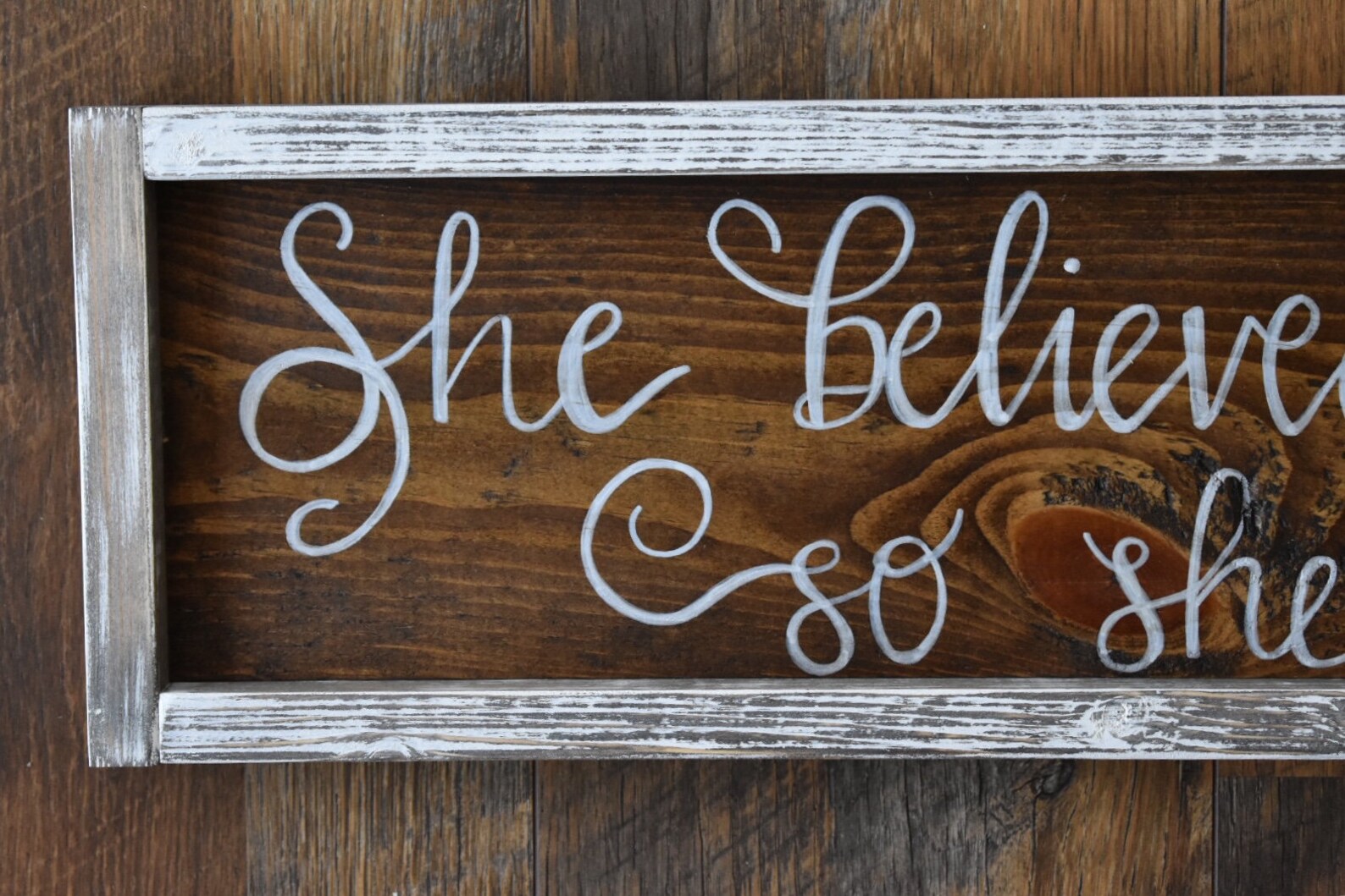 She Believed She Could so She Did - Wood Sign for Girls - Inspirational ...