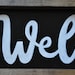 Welcome Sign Wood Welcome Sign Black and White Welcome - Etsy