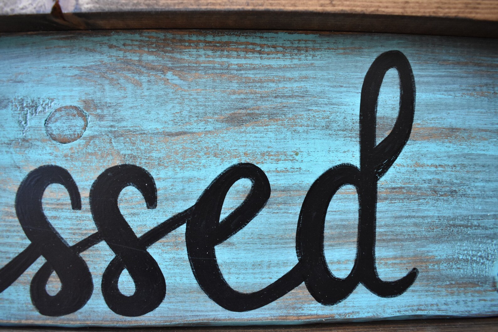 Blessed Sign - Blessed Wood Sign - Teal Blessed Sign - Turquoise ...