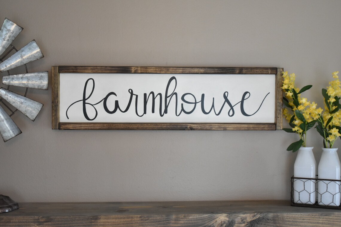 Farmhouse Sign Farmhouse Wood Sign Rustic Sign Framed | Etsy