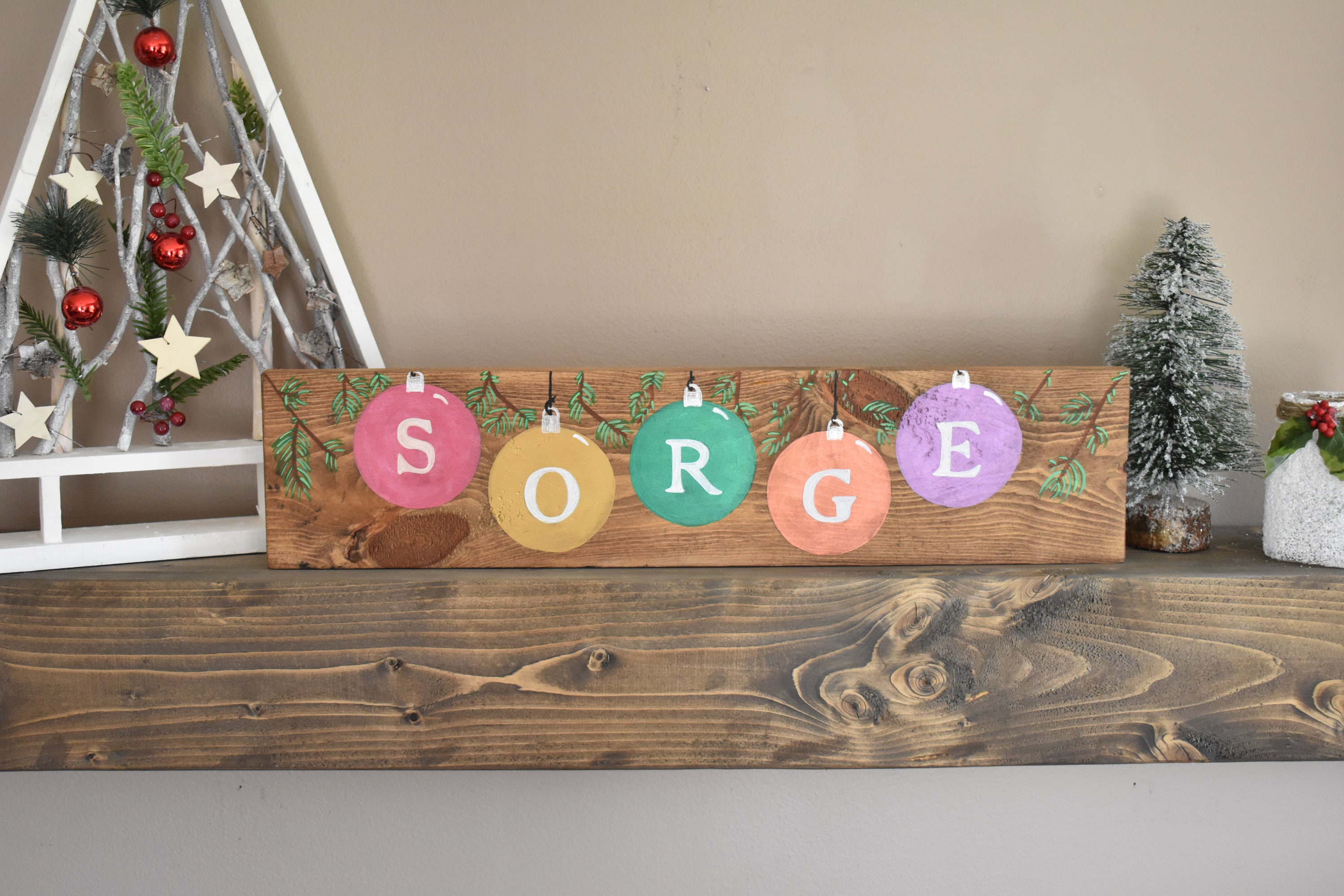 Personalized Christmas Sign Christmas Last Name Sign - Etsy