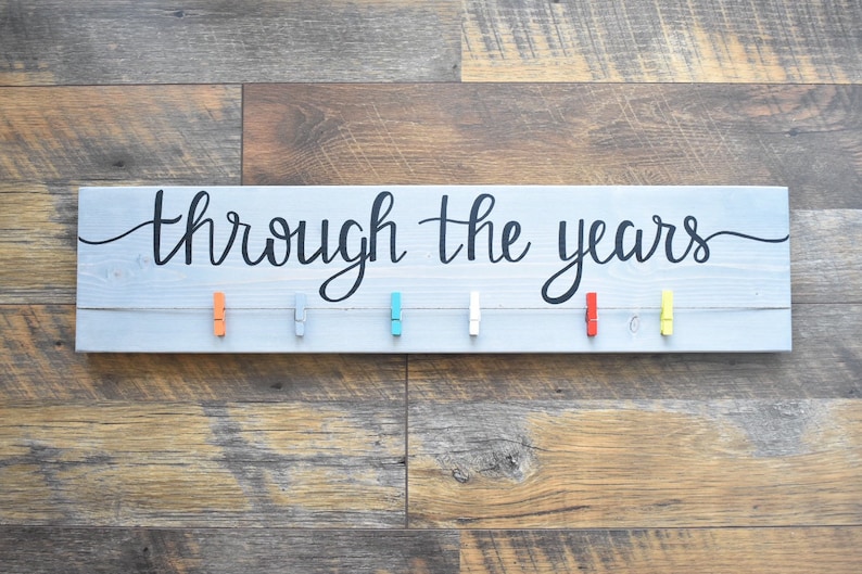 Through the Years Sign Picture Display Child Art Display - Etsy