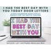I Had the Best Day With You Today Letters / Classroom Decor / Beginning ...