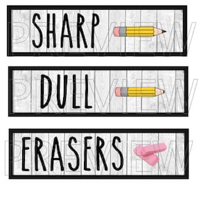 Classroom Decor / Farmhouse Pencil Labels / Beginning of School / Back ...