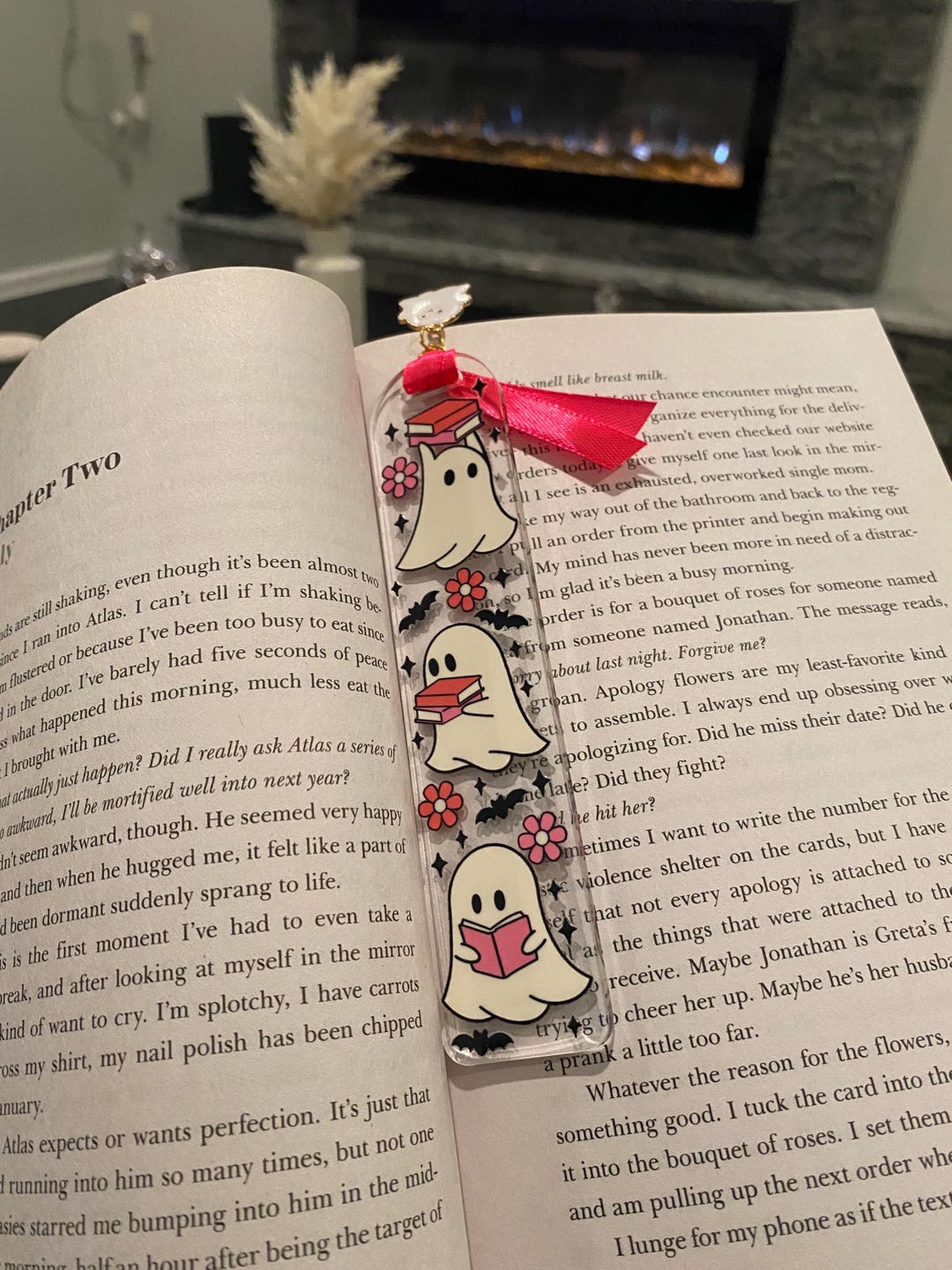 Halloween Acrylic Bookmark / Teacher Gift / Cute Bookmarks / Bookworm ...