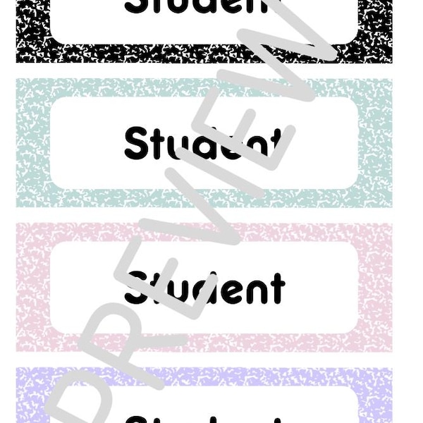 Composition Name Plates - Etsy