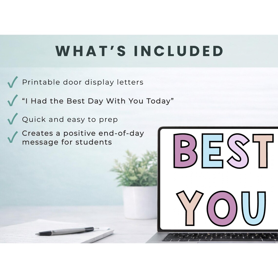 I Had the Best Day With You Today Letters / Classroom Decor / Beginning ...
