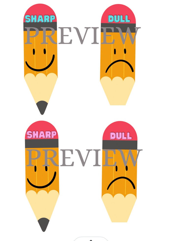 Sharp Pencils Dull Pencils Labels for Classroom | Teacher Printable ...