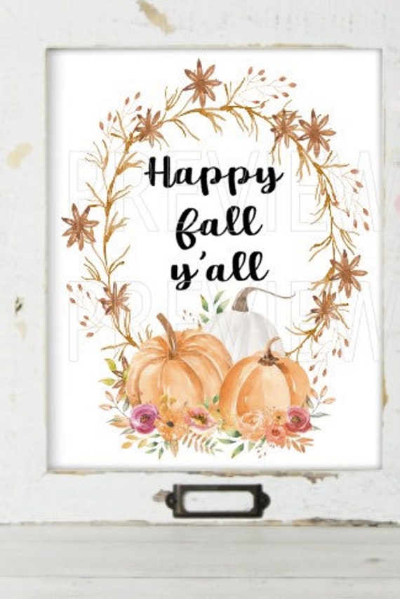 Happy Fall Yall Printable