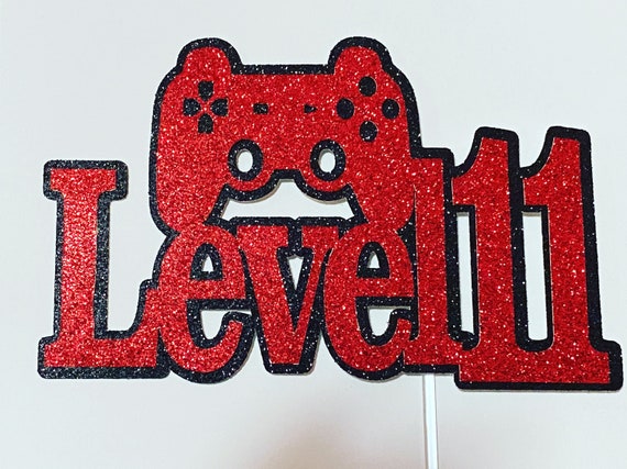 Gamer Cake Topper Game on Cake Topper Level up cake topper | Etsy