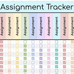 Google Sheets Assignment Tracker | Digital Planner for Teachers ...