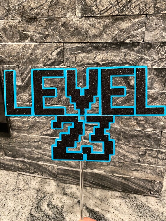 Gamer Cake Topper Game on Cake Topper Level up Cake Topper - Etsy