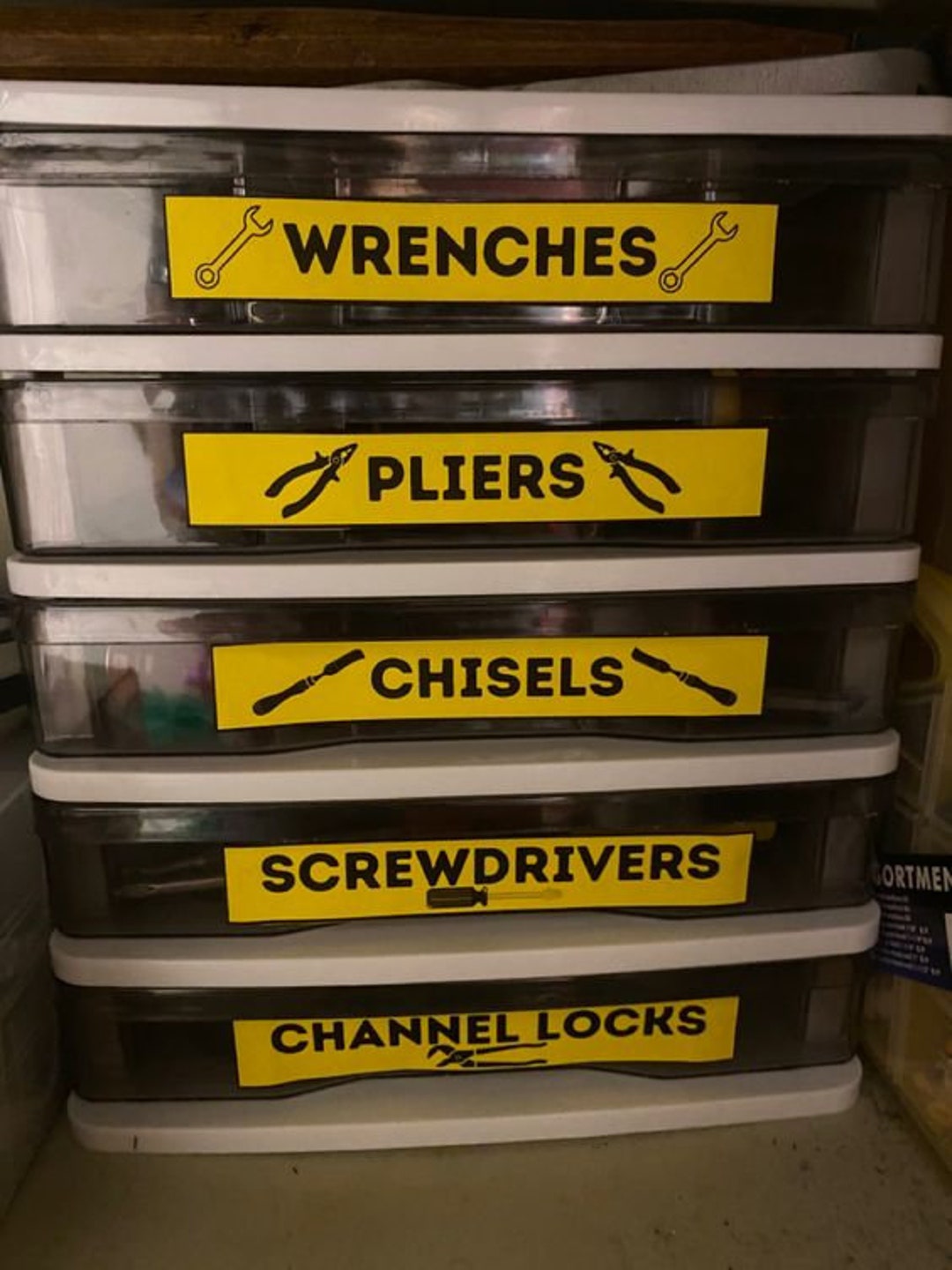Tools Labels / Shed Organization Labels - Etsy