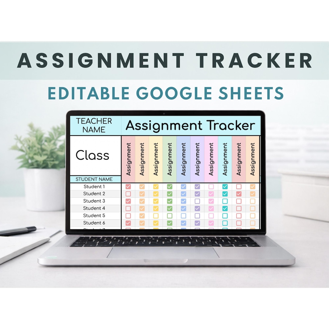 Assignment Tracker for Students | Digital Homework Tracker | Google ...