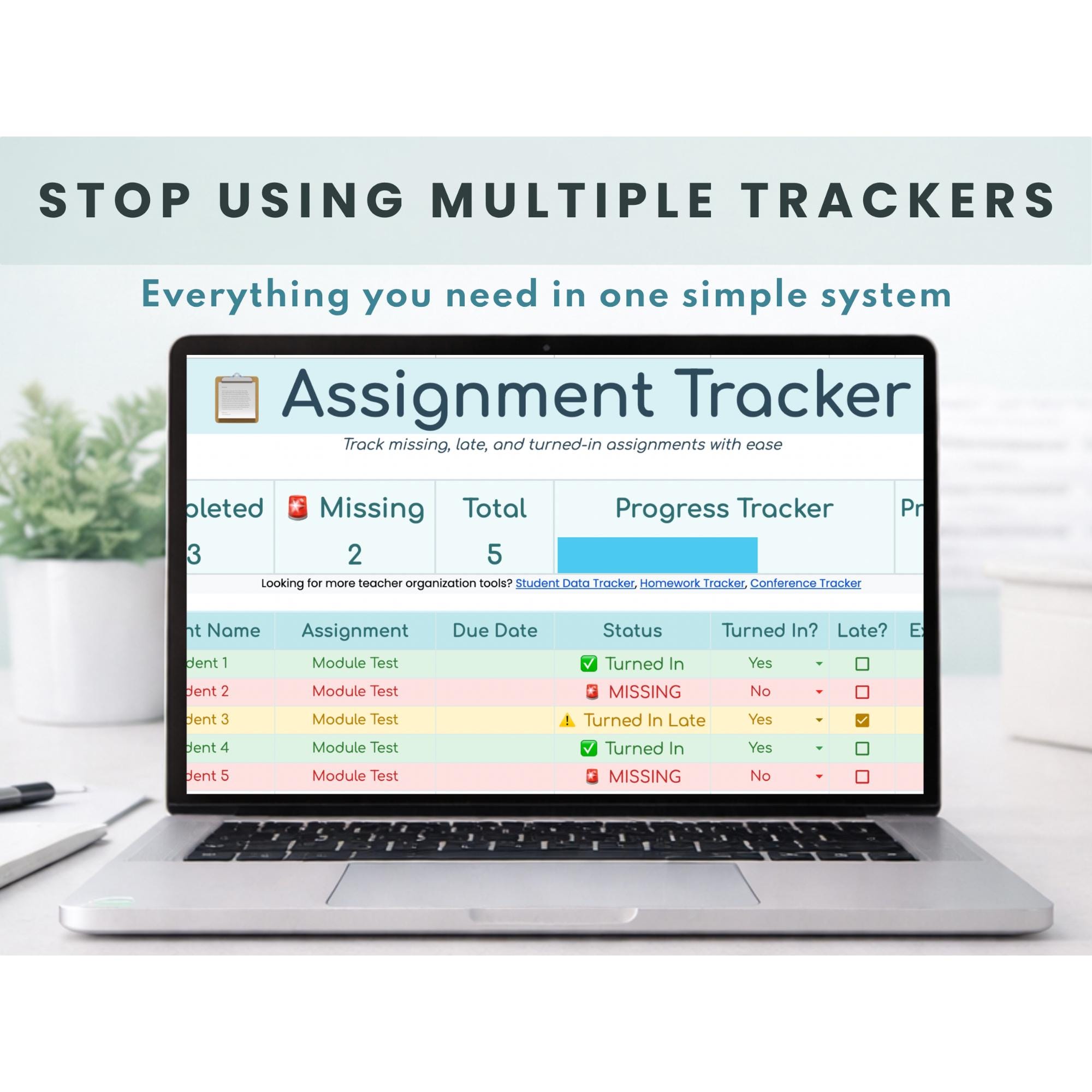 All-in-one Teacher Data Tracker | Homework, Missing Work & Small Group ...