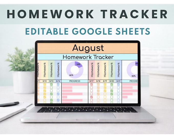 Teacher Assignment Tracker | Digital Homework Tracker | Google Sheets ...