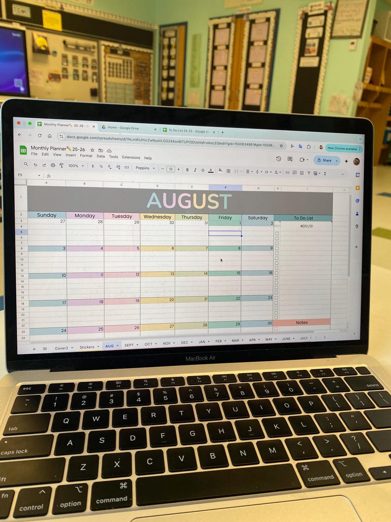 Editable Monthly Calendar | Digital Google Sheets Calendar | Printable ...
