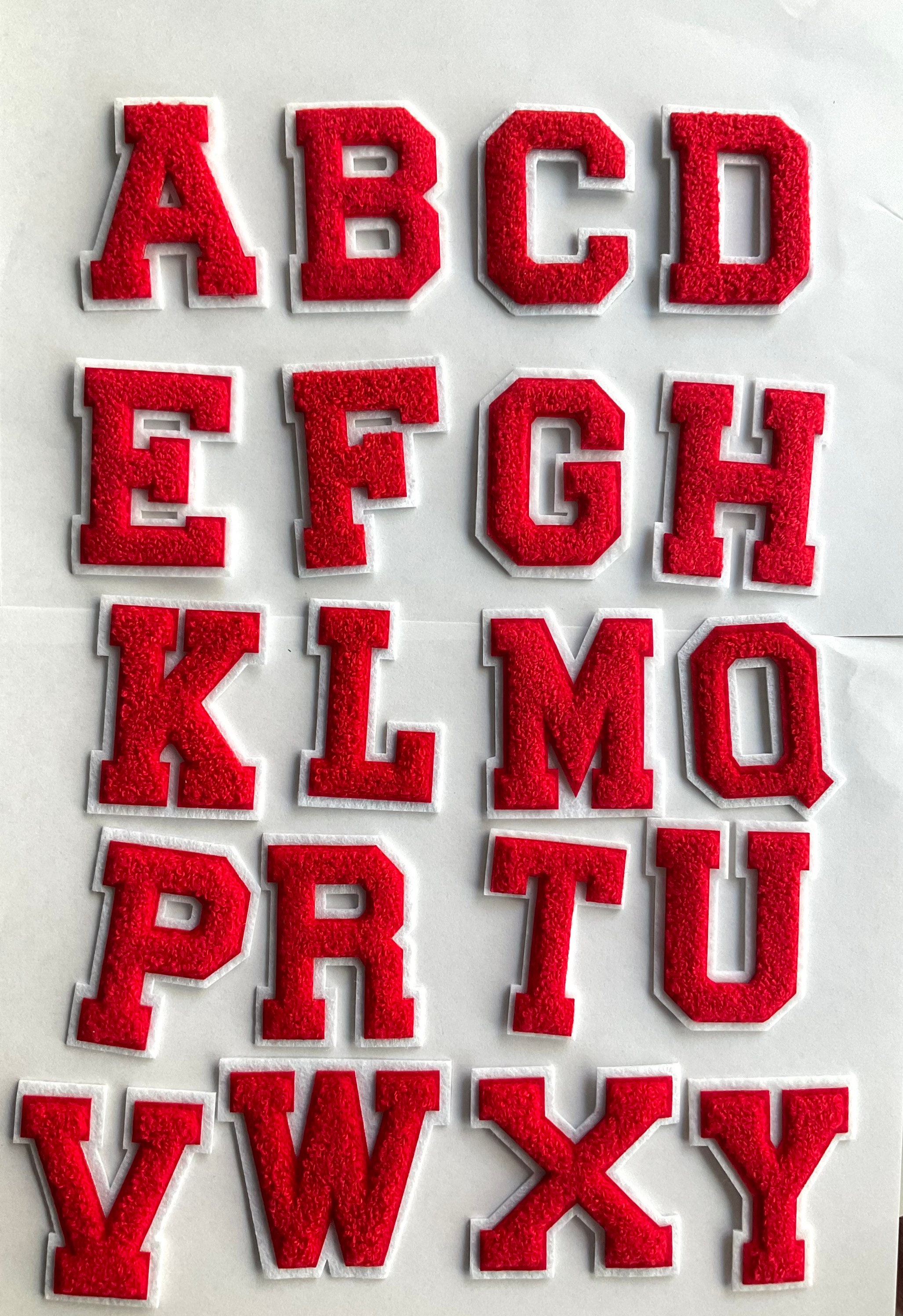 New 2.5inch Chenille Iron on Letter Varsity Red Felt | Etsy