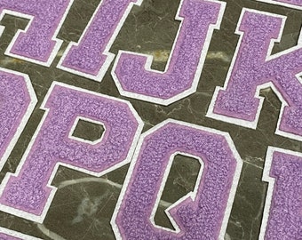 Purple Varsity Alphabet Letters Chenille Iron-on Patch - Etsy