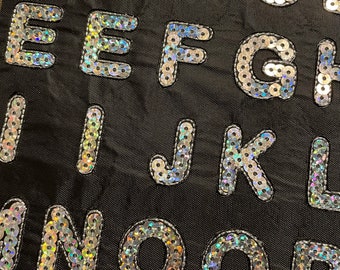 Silver Sequin Letters - Etsy