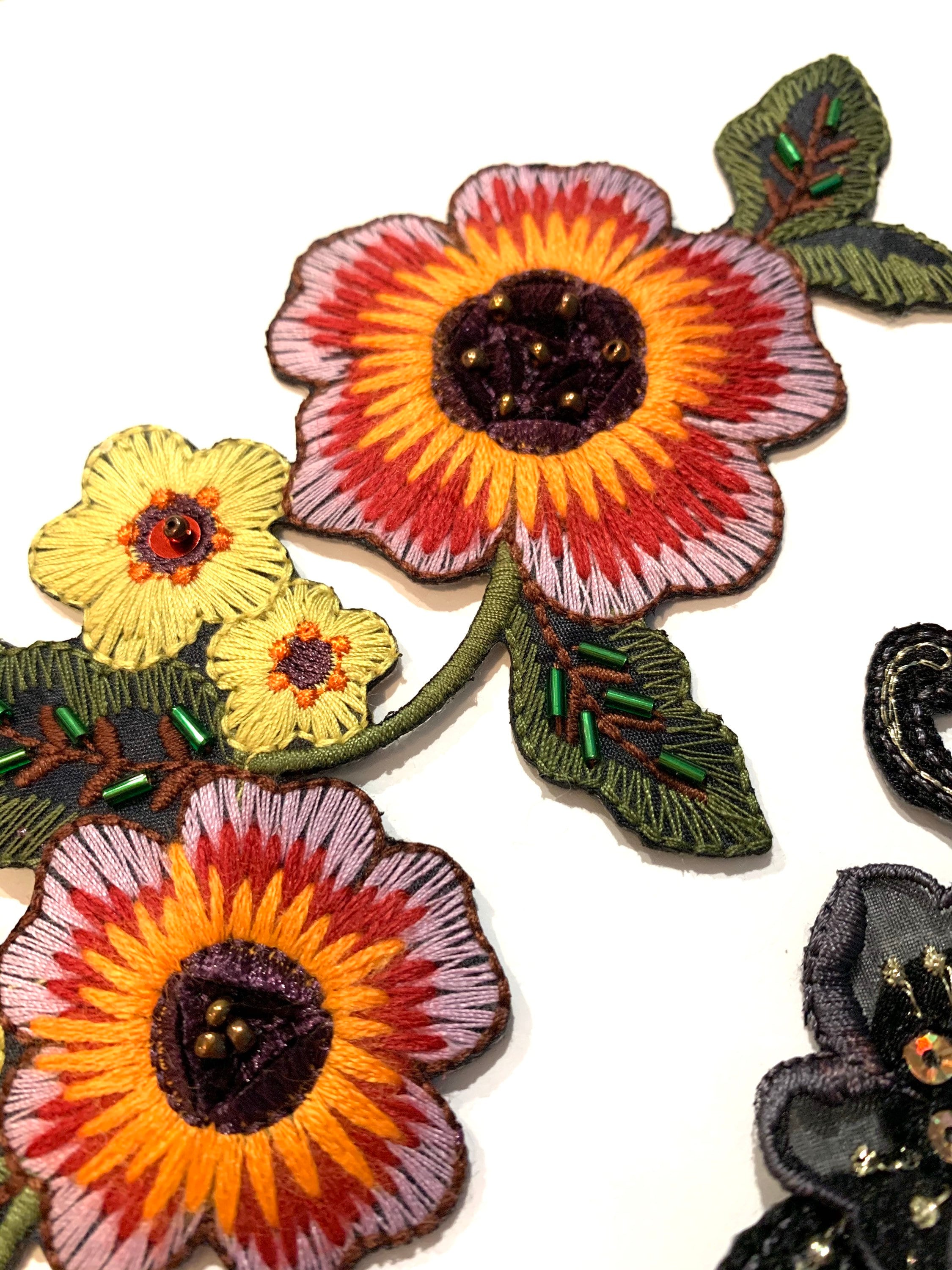 Special Large Flower Iron on Patches Embroidery High Quality | Etsy Canada