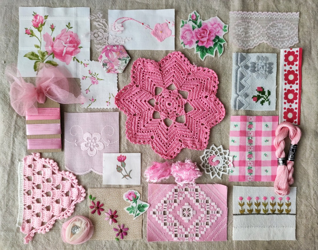 A Set of Small Pieces of Fabric Ribbons Kept in Shades of - Etsy