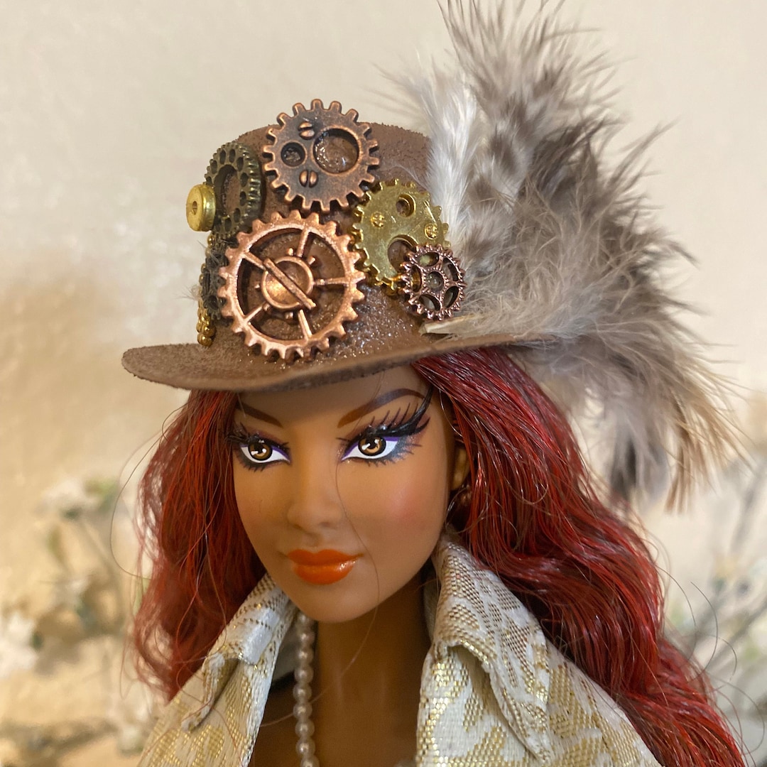 Accessories for Barbie Light Brown Steampunk Top Hat W/gears - Etsy