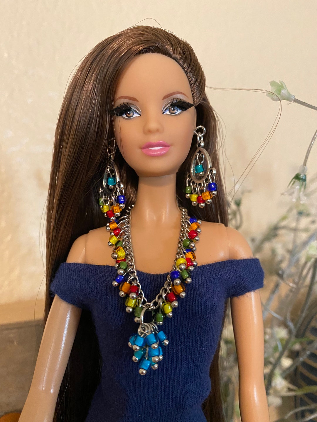 Handmade Jewelry for Barbie Rainbow Chandelier Earrings and - Etsy