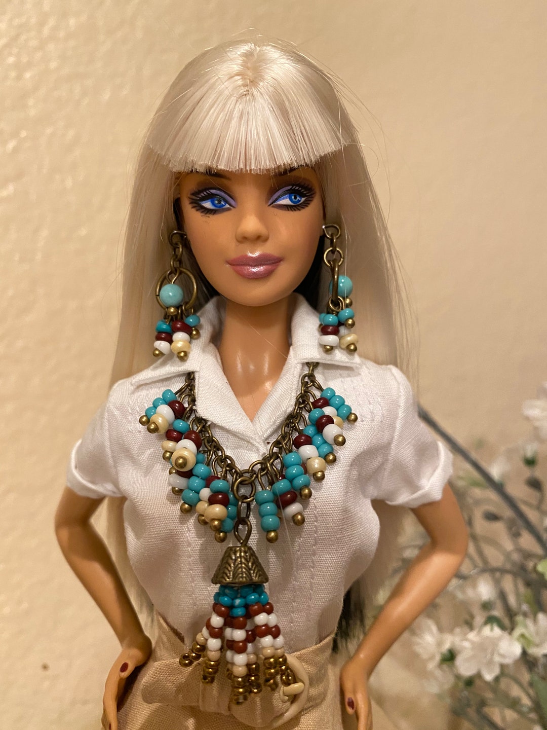 Handmade Jewelry Fits Barbie Western Style Turquoise Necklace - Etsy