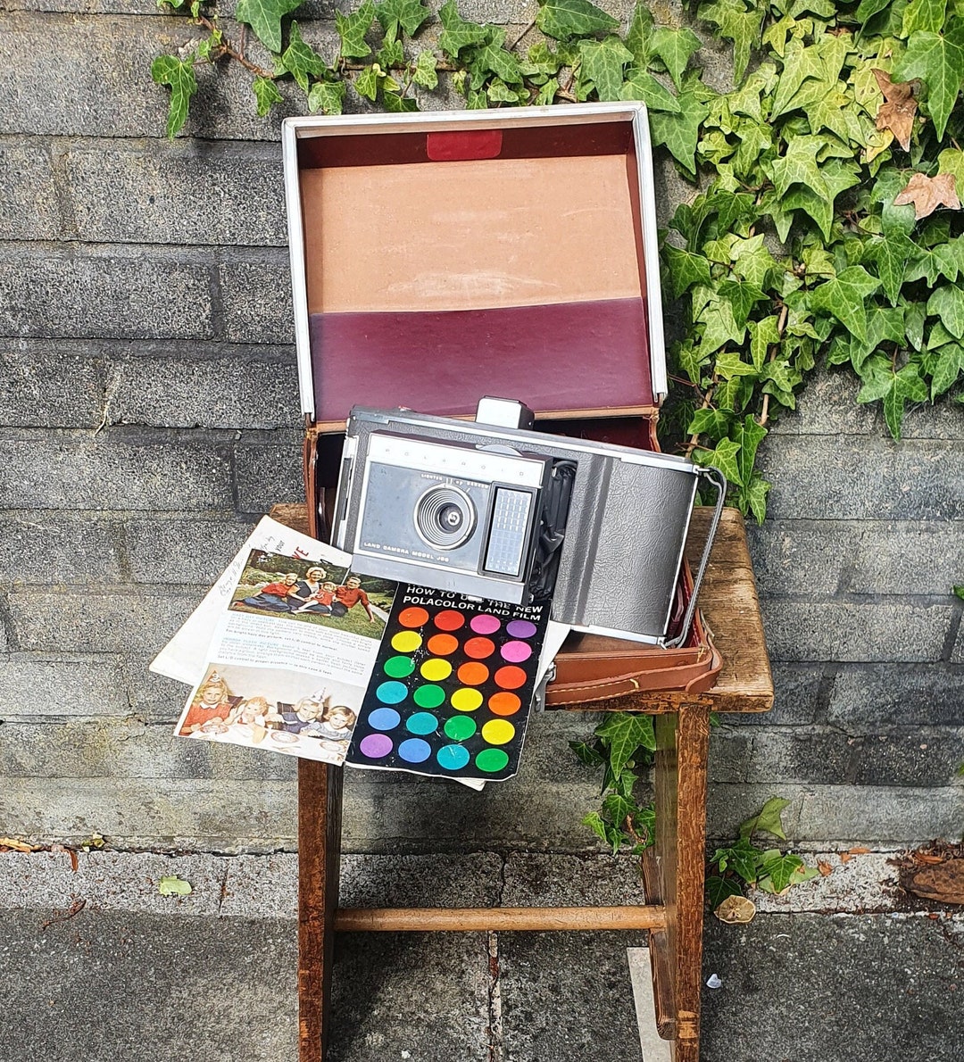 Vintage 1950's Era Polaroid Model J66 Land Camera in Leather Case - Etsy