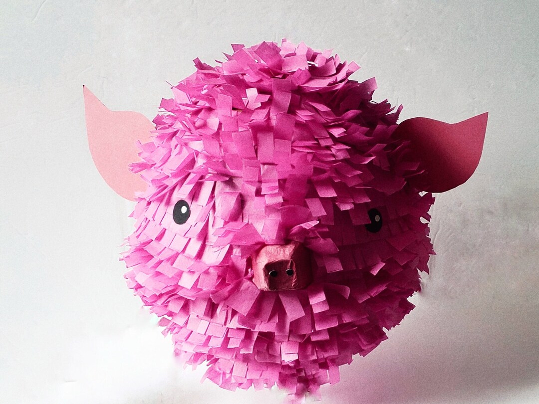 Hot Pink Piggy Piñata - Etsy