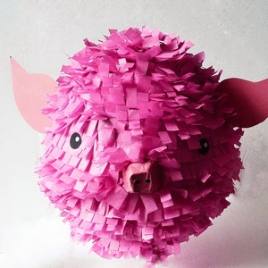 Hot Pink Piggy Piñata - Etsy